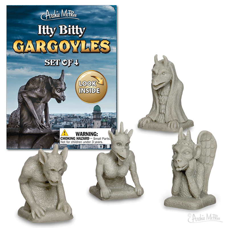Itty Bitty Gargoyles Box of 4 - Archie McPhee | Bear and Bird Boutique ...
