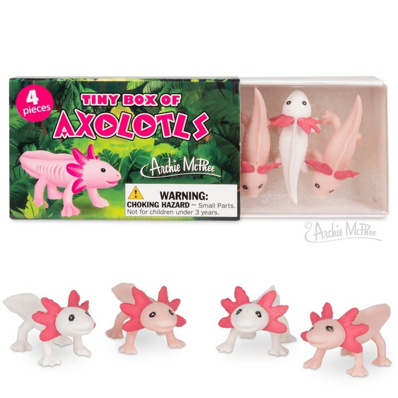 Tiny Box Of Axolotls - Archie McPhee | Bear and Bird Boutique + Gallery