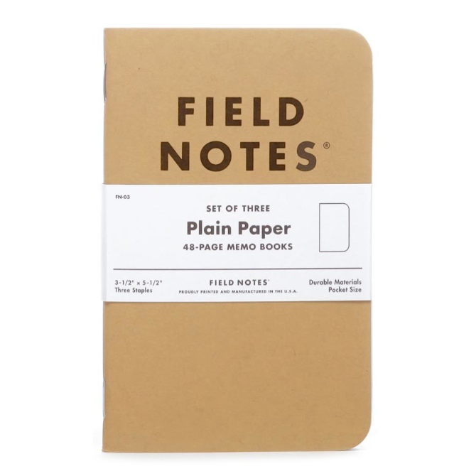 Blank Memo Books Set of 3 - Field Notes | Bear and Bird Boutique + Gallery