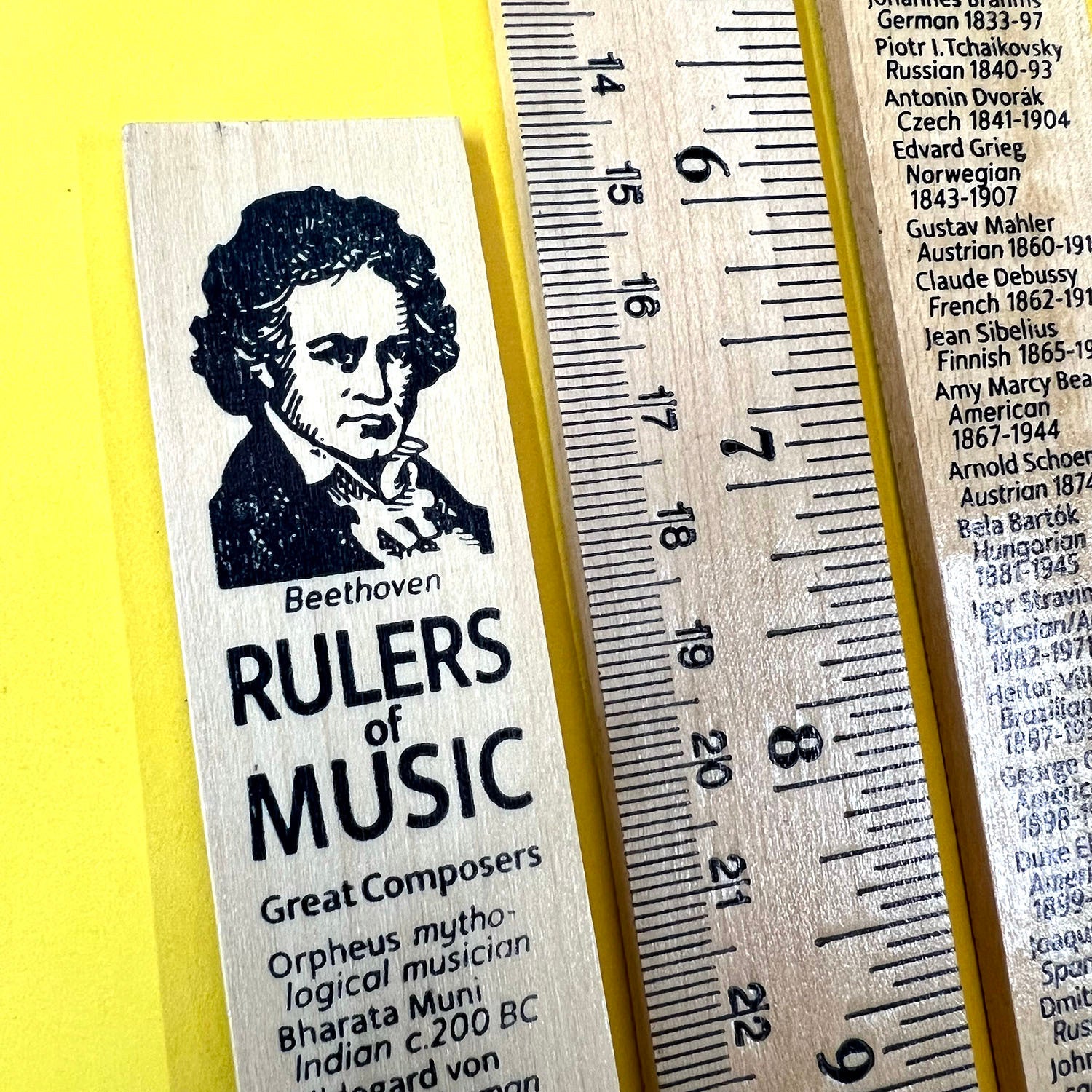 Music Rulers Great Composers 12" Wood Ruler - Rulers of the World ...